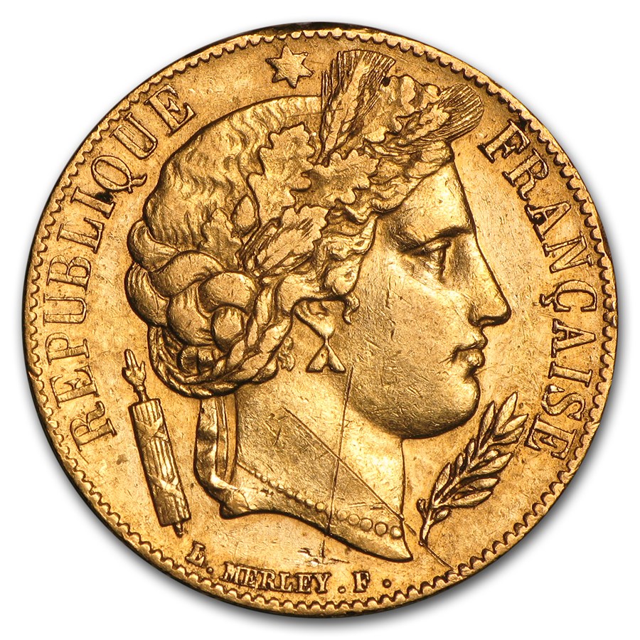 Buy 1849-51 France Gold 20 Francs Early Head Ceres Avg Circ (Scruffy) | APMEX