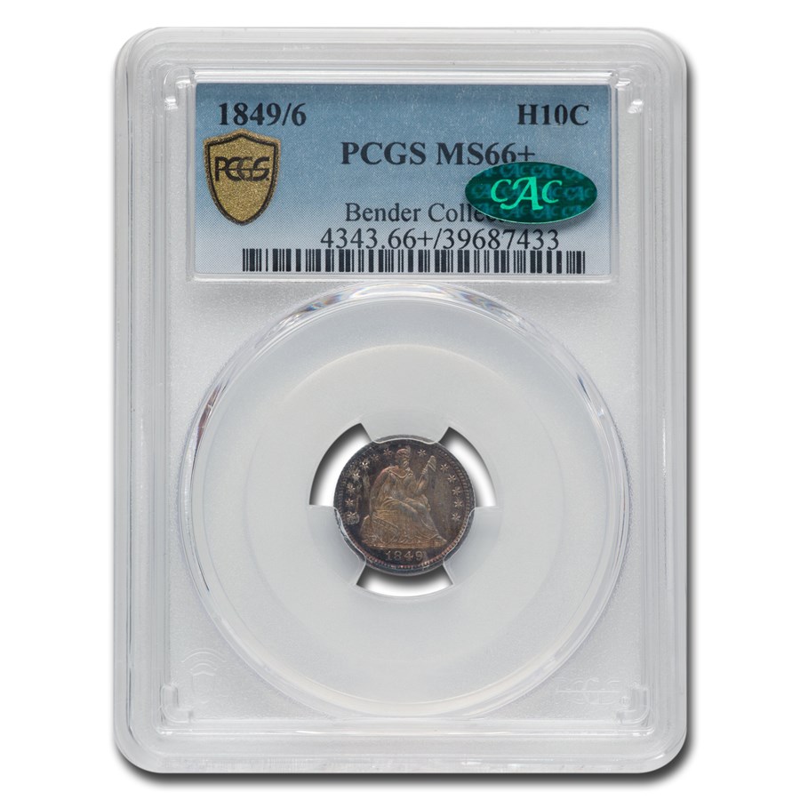 Buy 1849/6 Liberty Seated Half Dime MS-66+ PCGS CAC | APMEX
