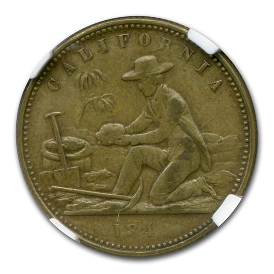 Buy 1849 Brass California Counter AU-53 NGC | APMEX