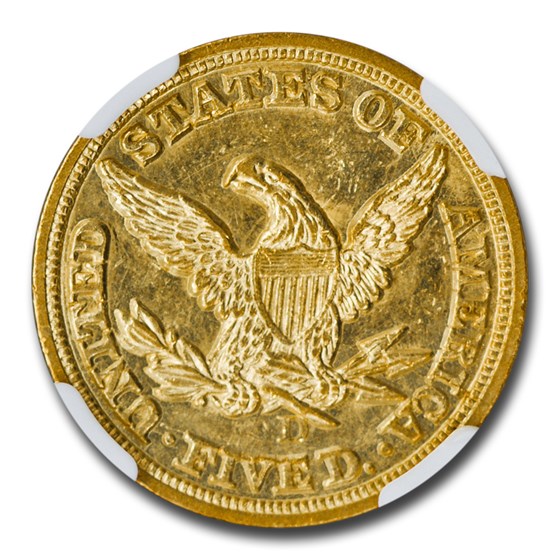 Buy 1849-D $5 Liberty Gold Half Eagle MS-62 NGC | APMEX
