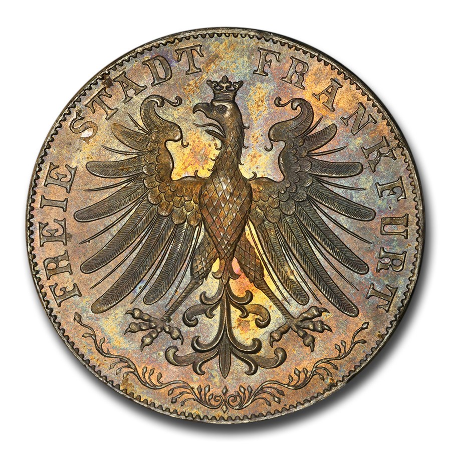 Buy 1849 Germany Frankfurt Silver 2 Gulden MS-66 PCGS | APMEX