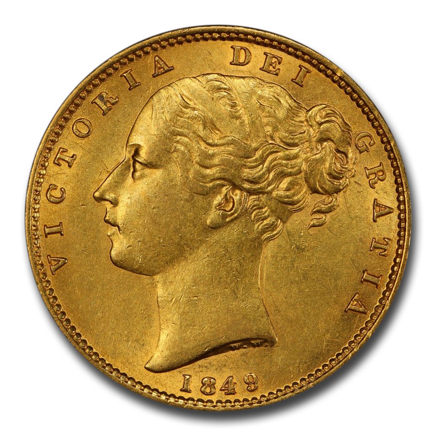 Buy 1849 Great Britain Gold Sovereign Victoria MS-61 | APMEX