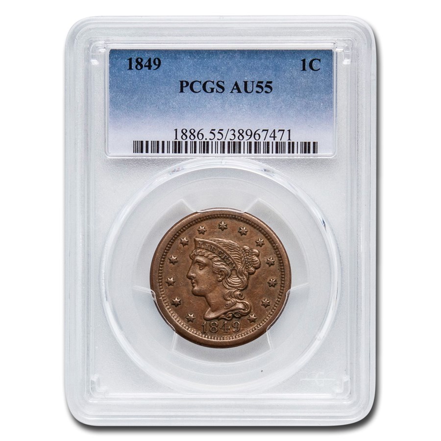 Buy 1849 Large Cent AU-55 PCGS | APMEX