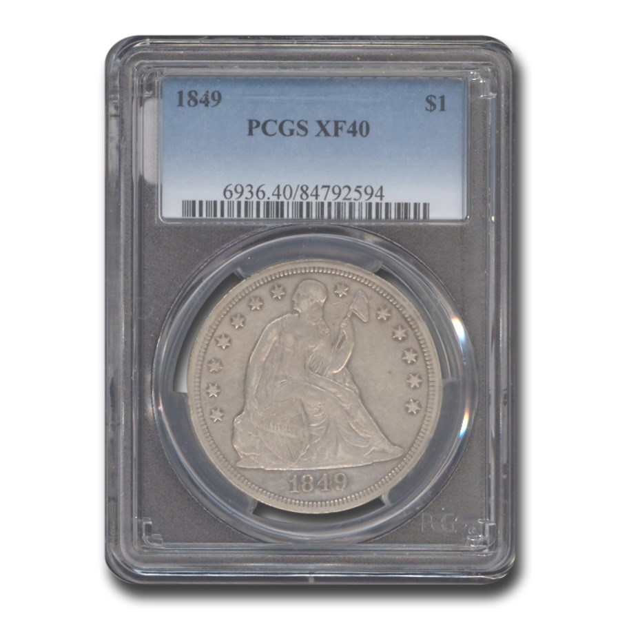 Buy 1849 Liberty Seated Dollar XF-40 PCGS | APMEX