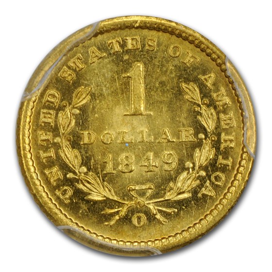 Buy 1849-O $1 Liberty Head Gold Dollar MS-65 PCGS | APMEX