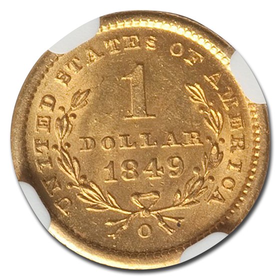 Buy 1849-O $1 Liberty Head Gold MS-65 NGC | APMEX