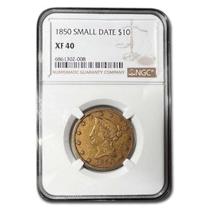 Buy 1850 Liberty Gold Eagle XF-40 Small Date | APMEX