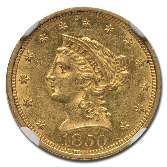 Buy 1850 $2.50 Liberty Gold Quarter Eagle MS-61 NGC | APMEX