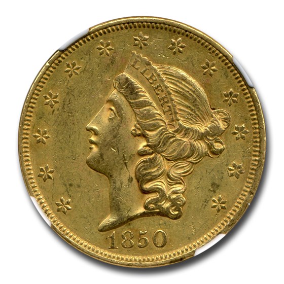 Buy 1850 $20 Liberty Gold Double Eagle AU-55+ NGC | APMEX