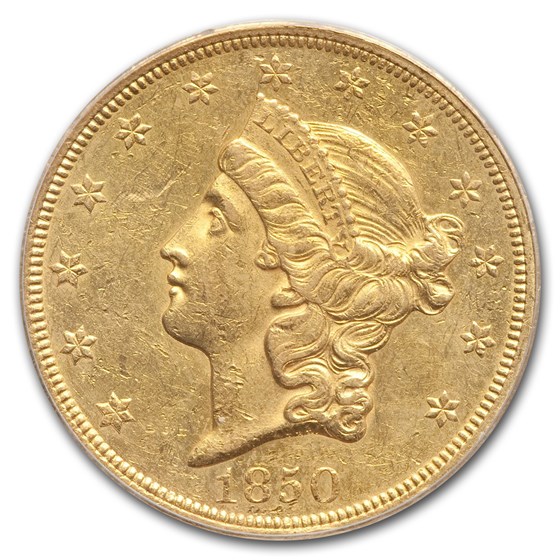 Buy 1850 $20 Liberty Gold Double Eagle AU-58 PCGS | APMEX