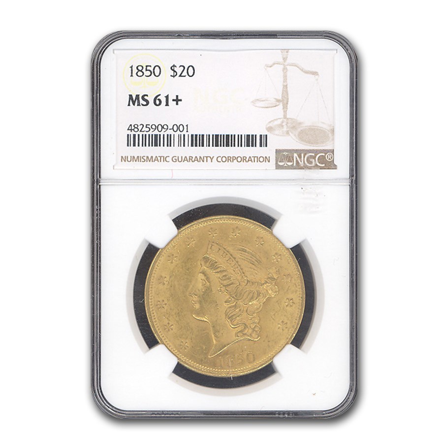 Buy 1850 $20 Liberty Gold Double Eagle MS-61+ NGC | APMEX