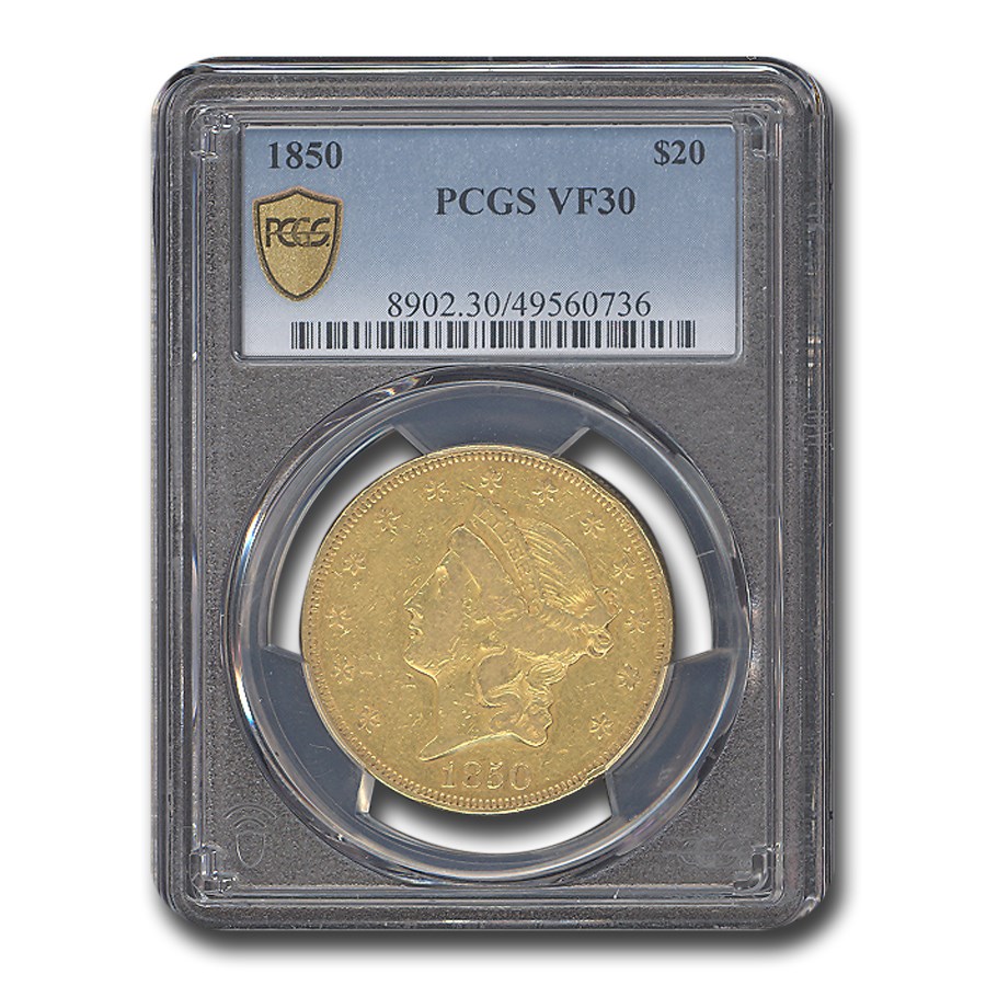 Buy 1850 $20 Liberty Gold Double Eagle VF-30 PCGS | APMEX