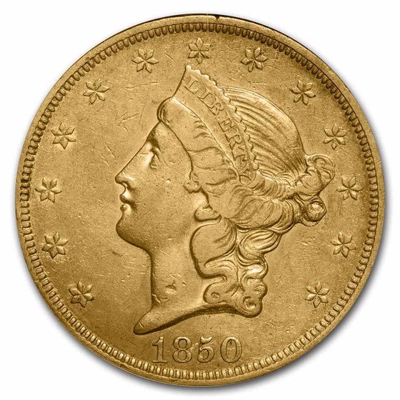 Buy 1850 $20 Liberty Gold Double Eagle XF-45 ANACS | APMEX