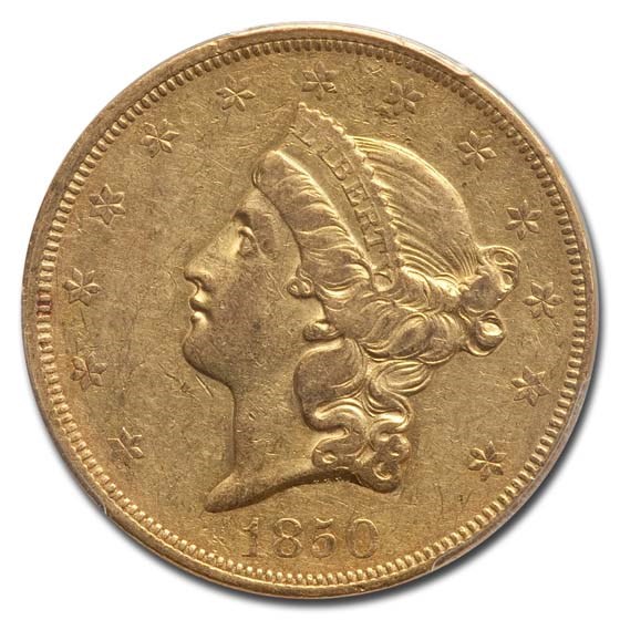 Buy 1850 $20 Liberty Gold Double Eagle XF-45 PCGS CAC | APMEX