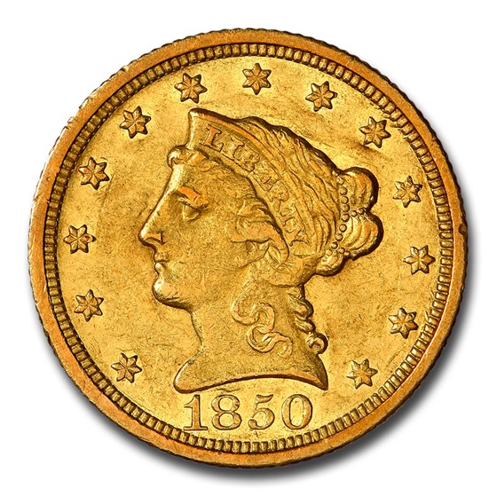 Buy 1850-C $2.50 Liberty Gold Quarter Eagle MS-61+ NGC | APMEX