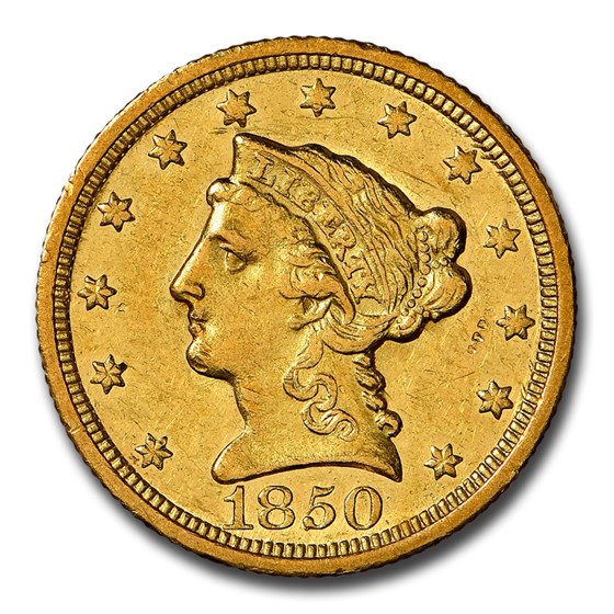 Buy 1850-C $2.50 Liberty Gold Quarter Eagle MS-61 NGC | APMEX