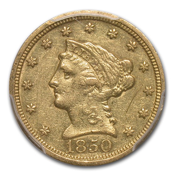 Buy 1850-C $2.50 Liberty Gold Quarter Eagle XF-45 PCGS | APMEX
