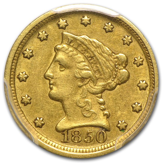 Buy 1850-D $2.50 Liberty Gold Quarter Eagle XF-45 PCGS | APMEX