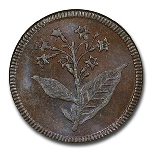 1850 Great Britain Tabacco Farthing Token MS-64 PCGS (Brown)