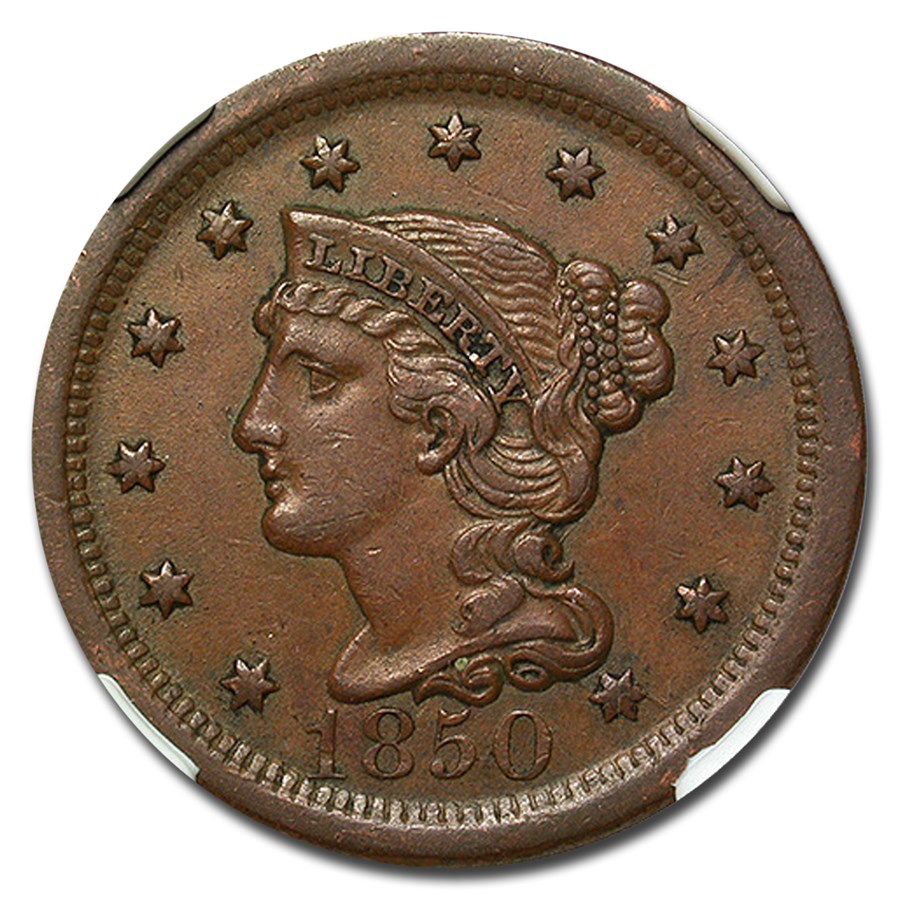 Buy 1850 Large Cent AU-55 NGC | APMEX