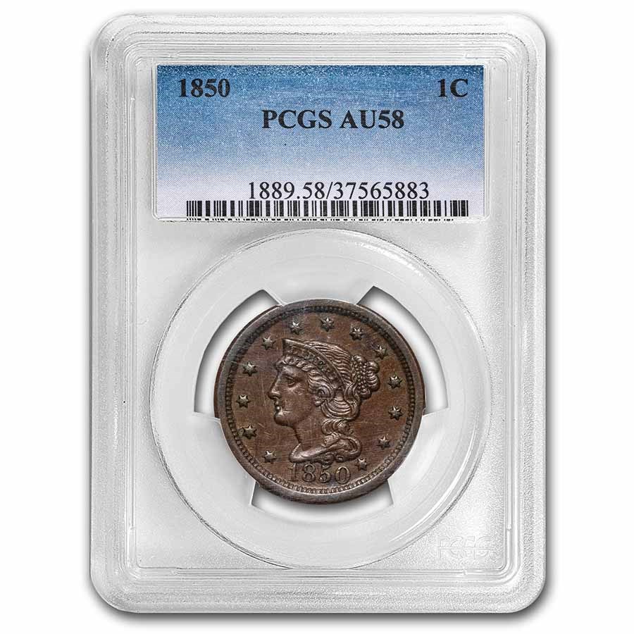 Buy 1850 Large Cent AU-58 PCGS | APMEX