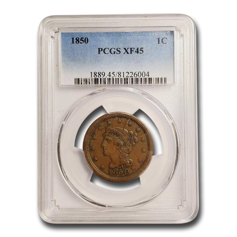 Buy 1850 Large Cent XF-45 PCGS (Brown) | APMEX