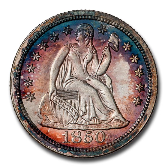 Buy 1850 Liberty Seated Dime PF-64 NGC | APMEX