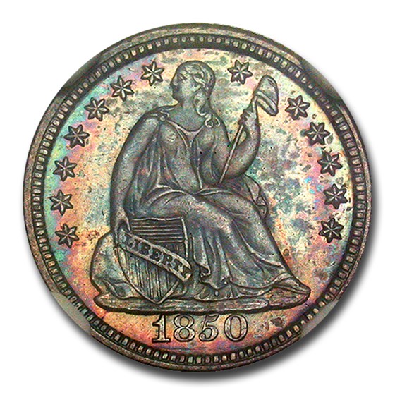 Buy 1850 Liberty Seated Half Dime MS-64 NGC | APMEX