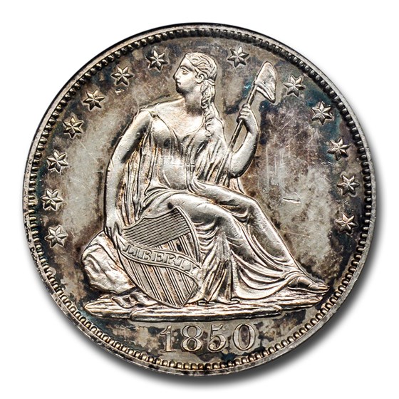 Buy 1850 Liberty Seated Half Dollar PF-64 NGC | APMEX
