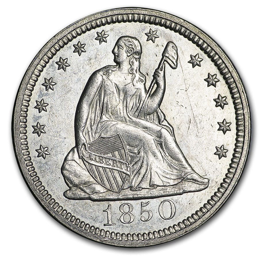 Buy 1850 Liberty Seated Quarter BU | APMEX