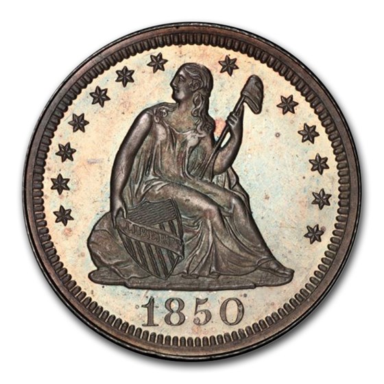 Buy 1850 Liberty Seated Quarter PR-65 PCGS | APMEX