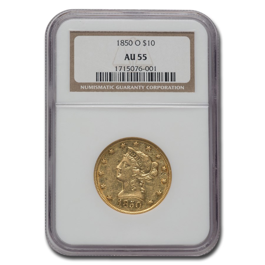 Buy 1850-O $10 Liberty Gold Eagle AU-55 NGC | APMEX