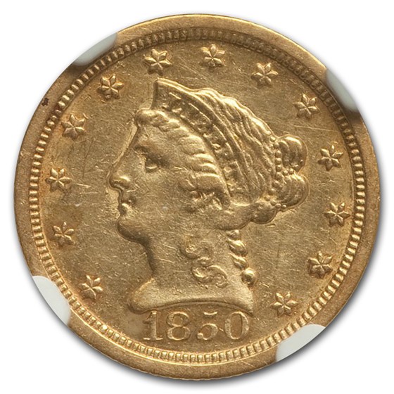 Buy 1850-O $2.50 Liberty Gold Quarter Eagle AU-50 NGC | APMEX