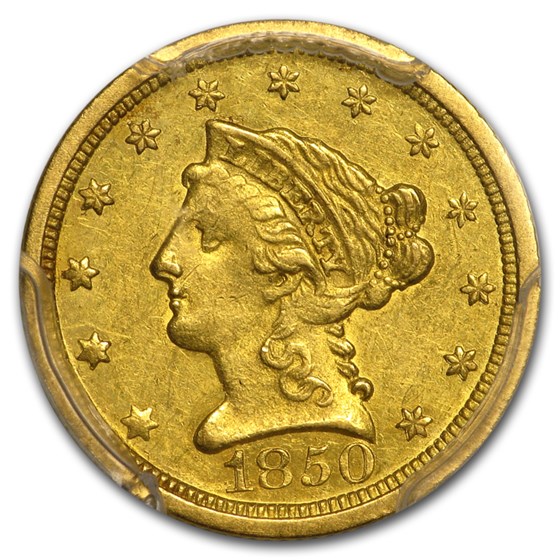 Buy 1850-O $2.50 Liberty Gold Quarter Eagle AU-53 PCGS | APMEX