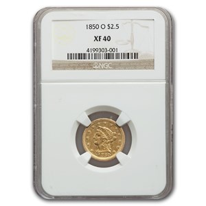 Buy 1850-O $2.50 Liberty Gold Quarter Eagle XF-40 NGC | APMEX