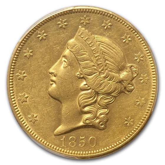 Buy 1850-O $20 Liberty Gold Double Eagle AU-58 PCGS | APMEX