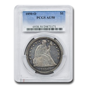 Buy 1850-O Liberty Seated Dollar AU-50 PCGS | APMEX