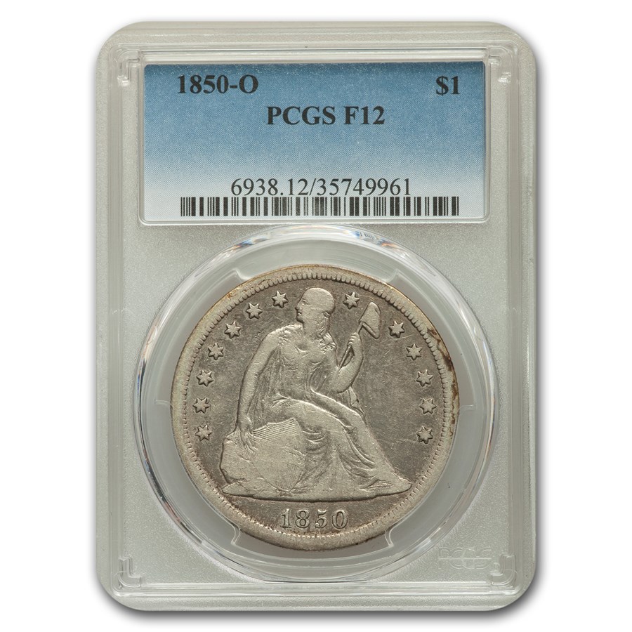 Buy 1850-O Liberty Seated Dollar Fine-12 PCGS | APMEX