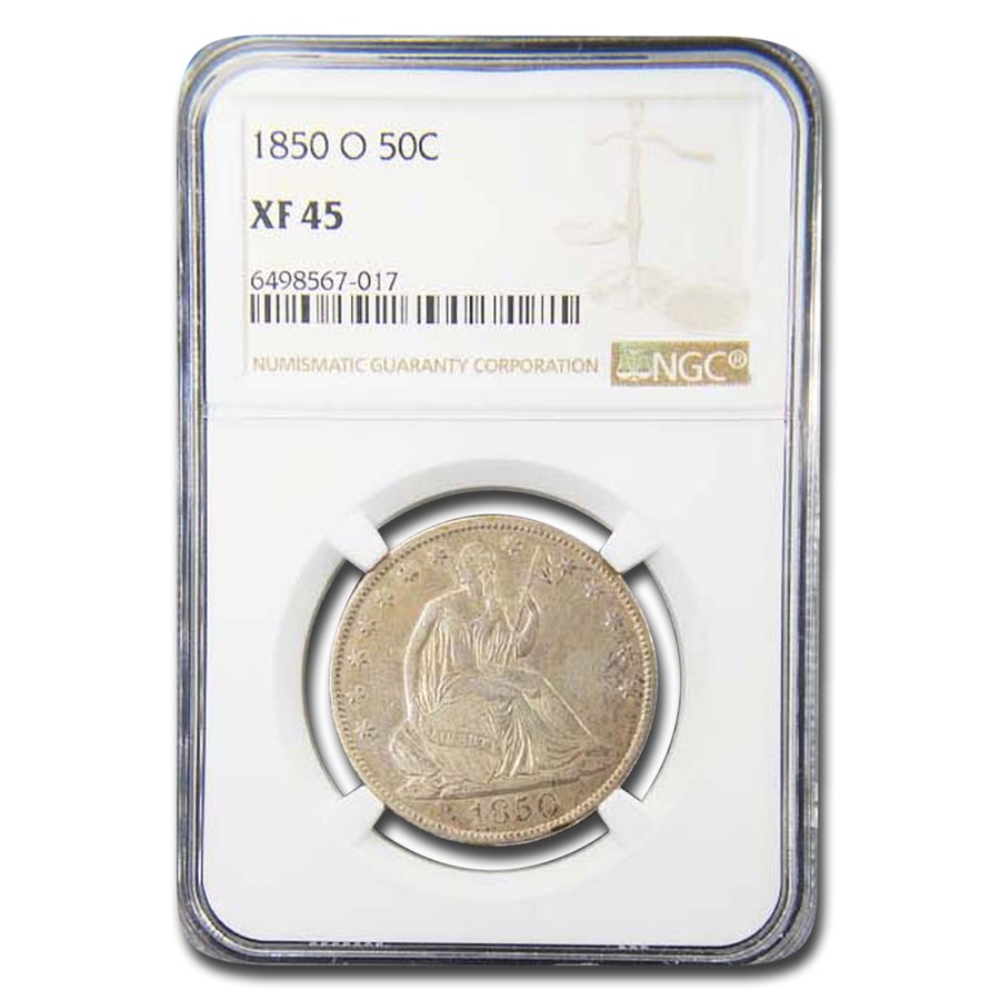 Buy 1850-O Liberty Seated Half Dollar XF-45 NGC | APMEX