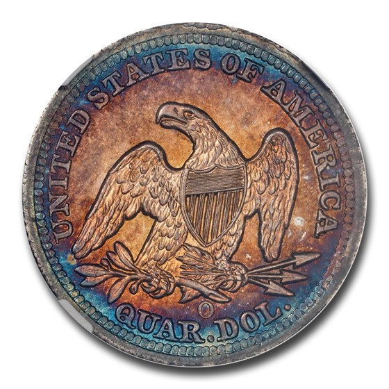 Buy 1850-O Liberty Seated Quarter MS-65 NGC | APMEX