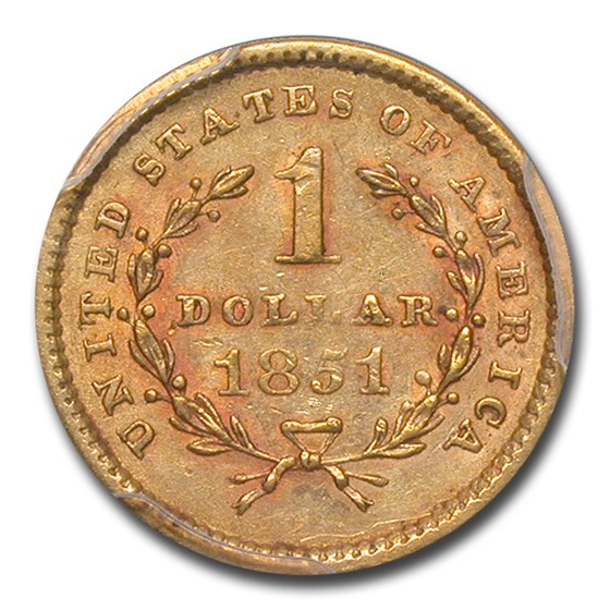 Buy 1851 $1 Liberty Head Gold AU-55 PCGS | APMEX