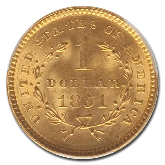 Buy 1851 $1 Liberty Head Gold Dollar MS-66+ PCGS | APMEX