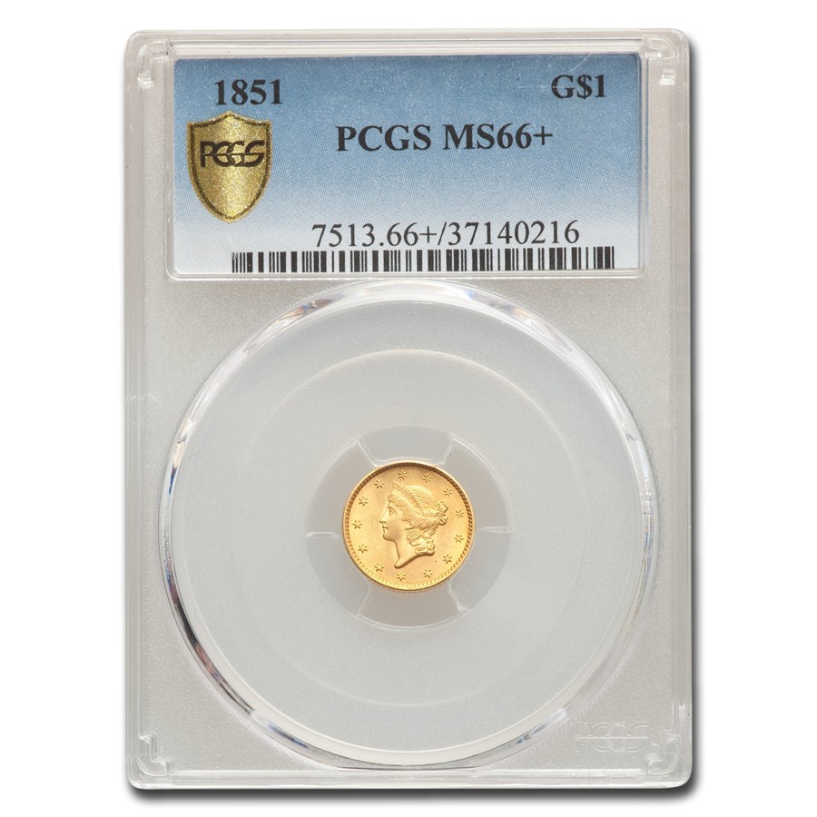 Buy 1851 $1 Liberty Head Gold Dollar MS-66+ PCGS | APMEX