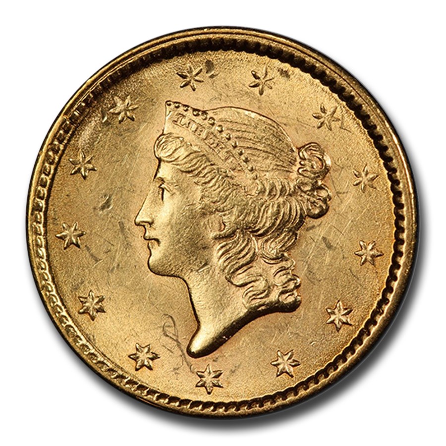 Buy 1851 $1 Liberty Head Gold MS-61 PCGS | APMEX