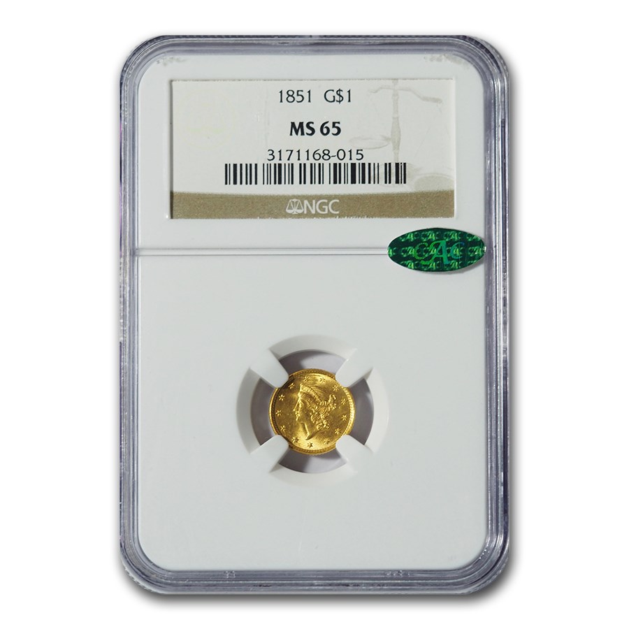 Buy 1851 $1 Liberty Head Gold MS-65 NGC CAC | APMEX