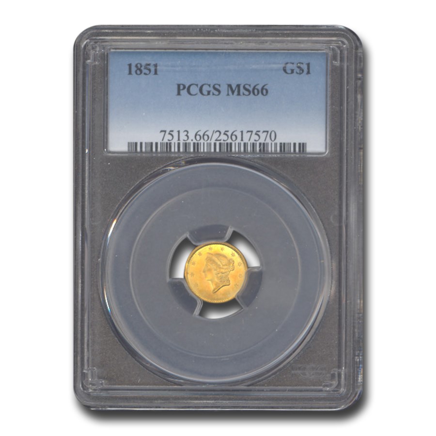 Buy 1851 $1 Liberty Head Gold MS-66 PCGS | APMEX