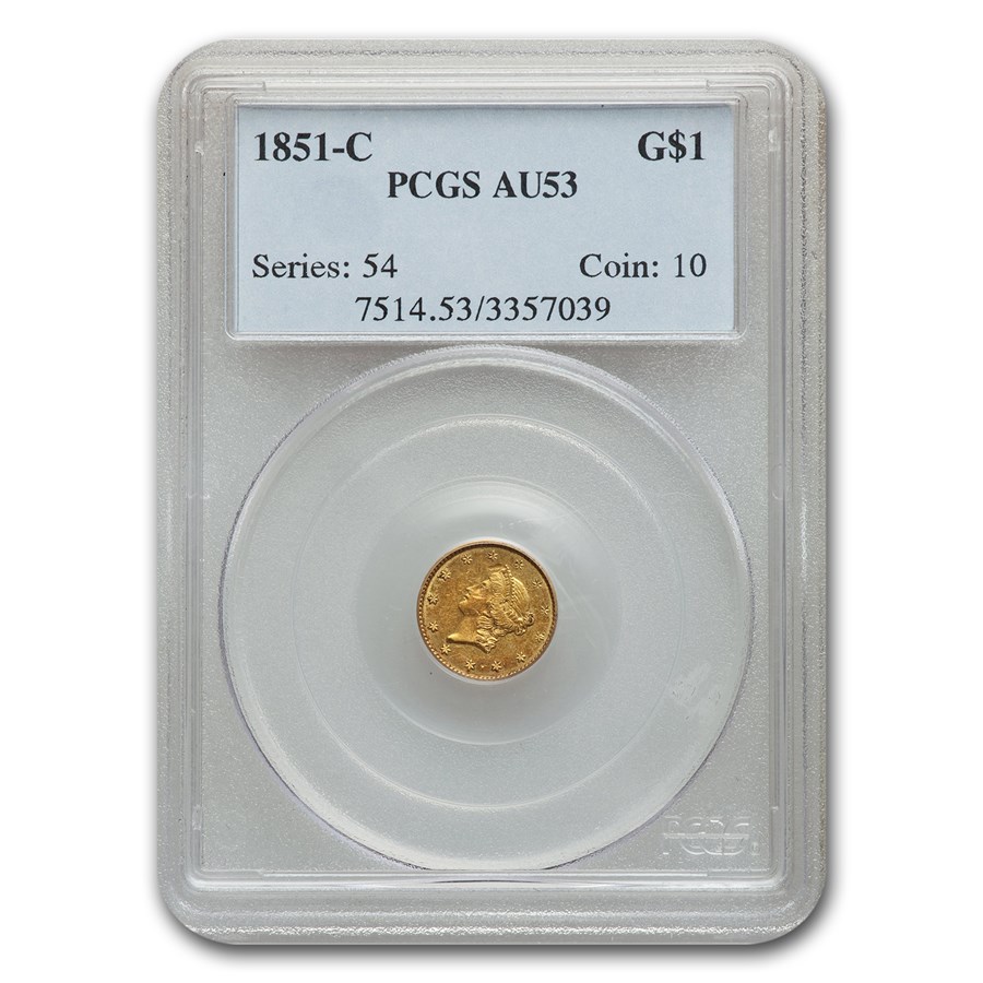 Buy 1851-C $1 Liberty Head Gold AU-53 PCGS | APMEX