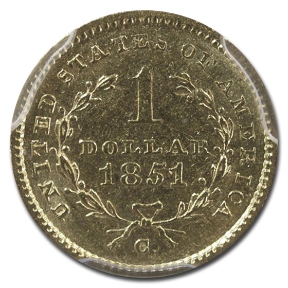 Buy 1851-C $1 Liberty Head Gold AU-55 PCGS | APMEX