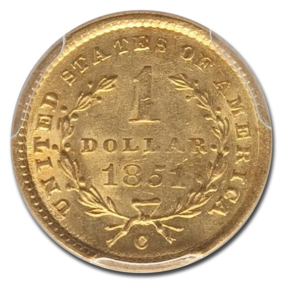 Buy 1851-C $1 Liberty Head Gold MS-61 PCGS | APMEX