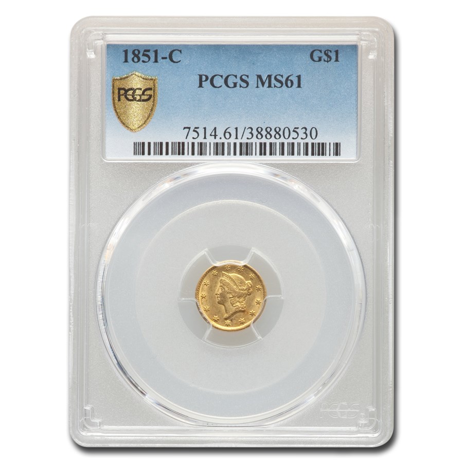 Buy 1851-C $1 Liberty Head Gold MS-61 PCGS | APMEX